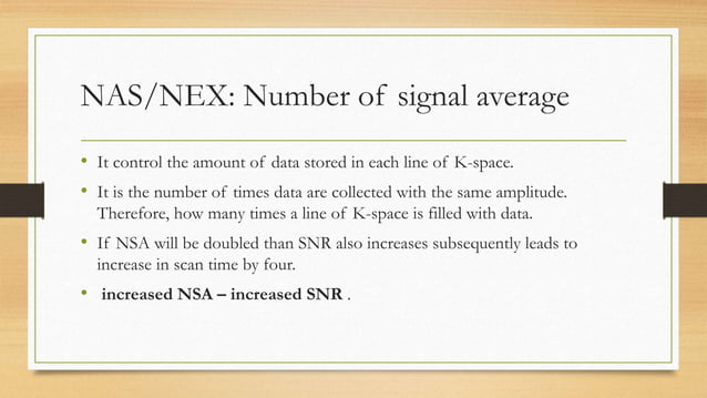 PARAMETERS AND ASSOCIATED Trade-Offs, MRI | PPTX | Digital Audio ...