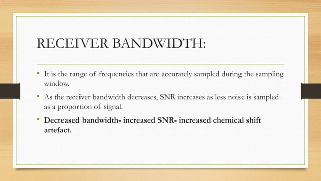 PARAMETERS AND ASSOCIATED Trade-Offs, MRI | PPTX | Digital Audio ...