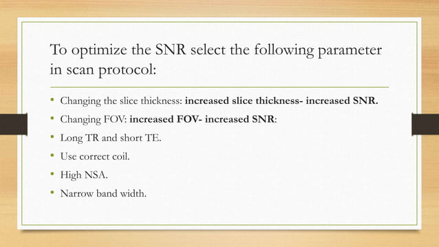 PARAMETERS AND ASSOCIATED Trade-Offs, MRI | PPTX | Digital Audio ...