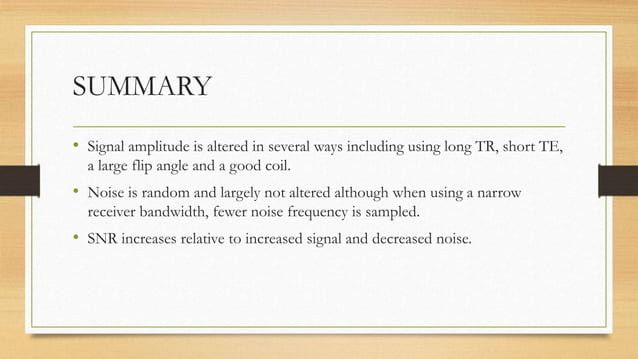 PARAMETERS AND ASSOCIATED Trade-Offs, MRI | PPTX | Digital Audio ...