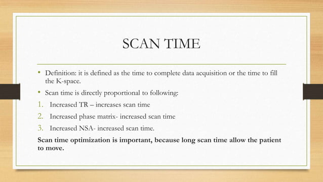 PARAMETERS AND ASSOCIATED Trade-Offs, MRI | PPTX | Digital Audio ...