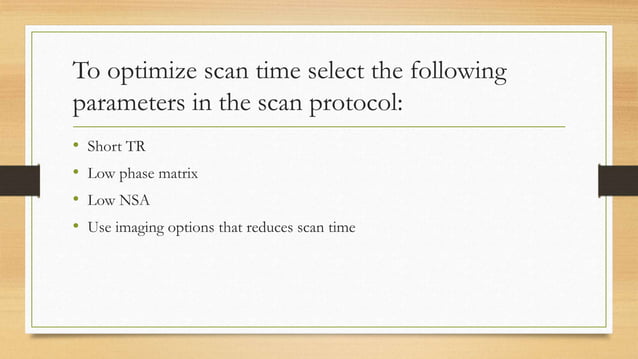 PARAMETERS AND ASSOCIATED Trade-Offs, MRI | PPTX | Digital Audio ...