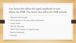 PARAMETERS AND ASSOCIATED Trade-Offs, MRI | PPTX