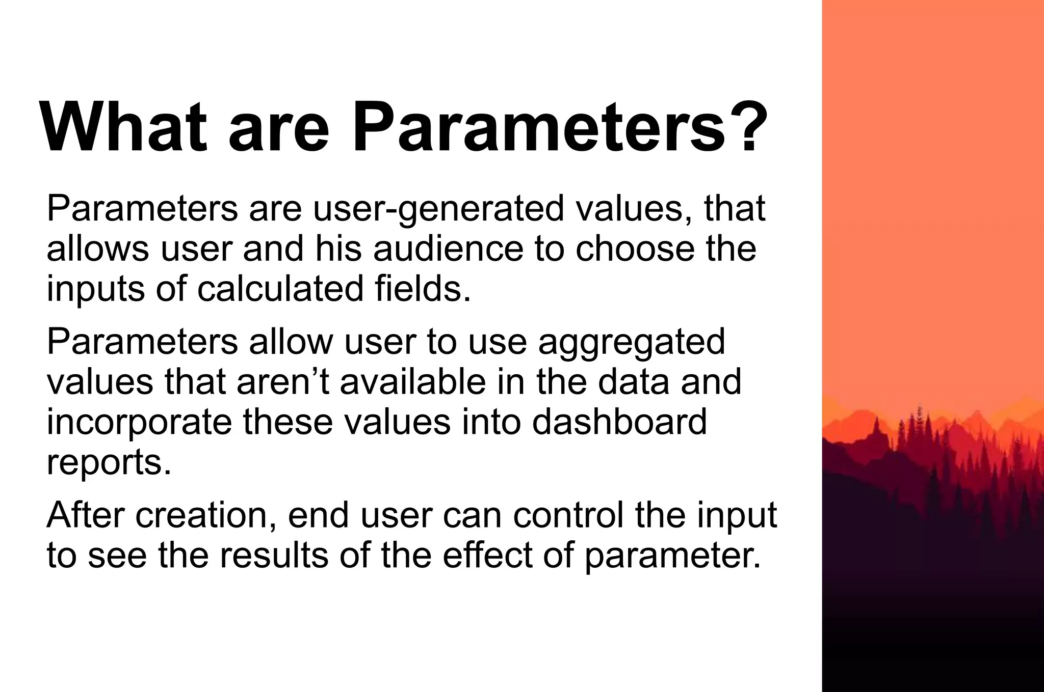 Parameters in Tableau | PPTX