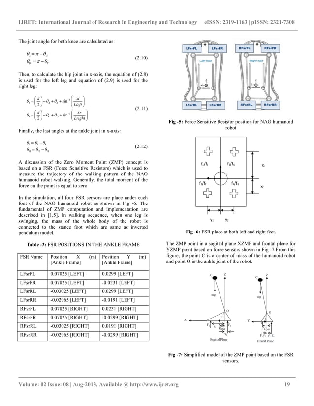 Parameter study of stable walking gaits for nao humanoid robot | PDF | Robotics | Technology ...