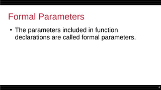 Parameters vs arguments | PPT