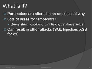 Parameter tampering | PPTX