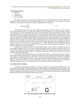 PARAMETRIC INVESTIGATIONS ON THE FLOW CHARACTERISTICS OF A CLOSED LOOP PULSATING HEAT PIPE - A ...