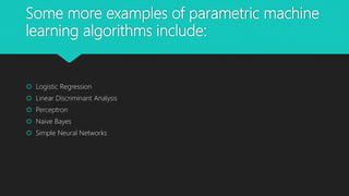 Parametric and nonparametric | PPTX
