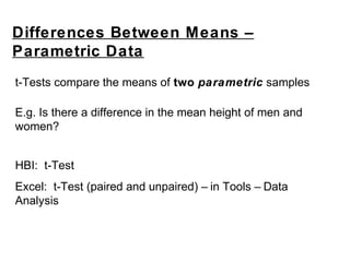Parametric and non parametric test | PPT