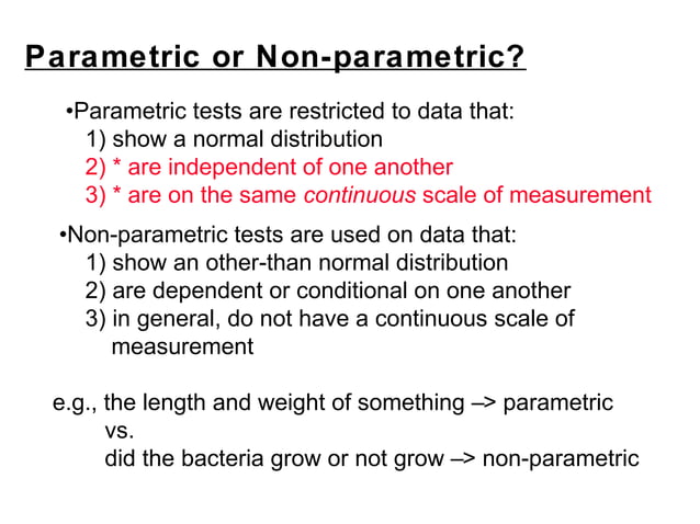 Parametric and non parametric test | PPT