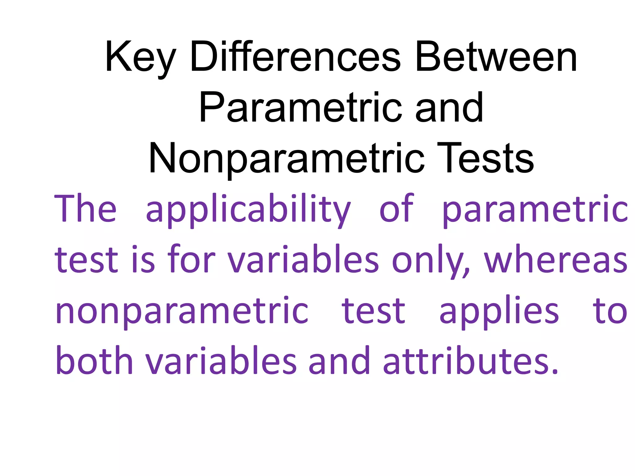 Parametric and nonparametric test | PPTX
