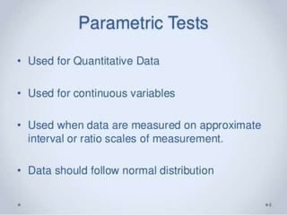 Parametric and nonparametric test | PPTX