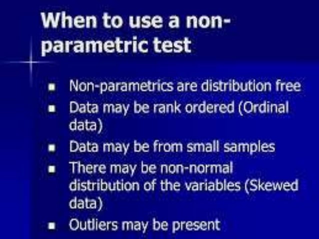 Parametric and nonparametric test | PPTX