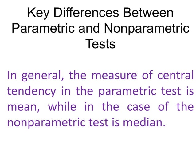 Parametric and nonparametric test | PPTX