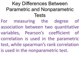 Parametric and nonparametric test | PPTX