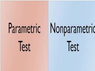 Parametric and nonparametric test | PPTX
