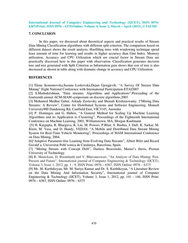 Parametric Comparison Based On Split Criterion On Classification Algorithm Pdf