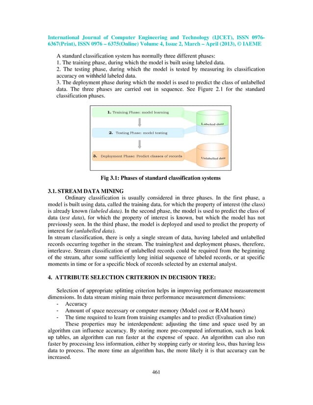 Parametric comparison based on split criterion on classification algorithm | PDF