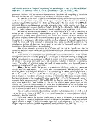 Parametric down conversion in li inse2 double pump pass singly resonant oscillator | PDF