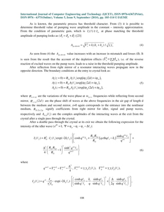 Parametric down conversion in li inse2 double pump pass singly resonant oscillator | PDF