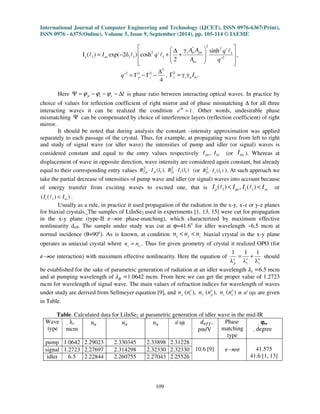 Parametric down conversion in li inse2 double pump pass singly resonant oscillator | PDF