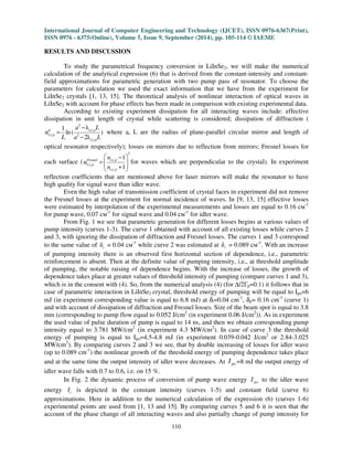 Parametric down conversion in li inse2 double pump pass singly resonant oscillator | PDF