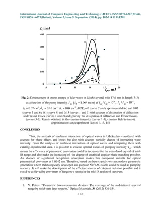 Parametric down conversion in li inse2 double pump pass singly resonant oscillator | PDF