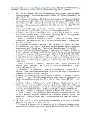 Parametric down conversion in li inse2 double pump pass singly resonant oscillator | PDF