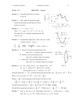 Parametric equations | PDF