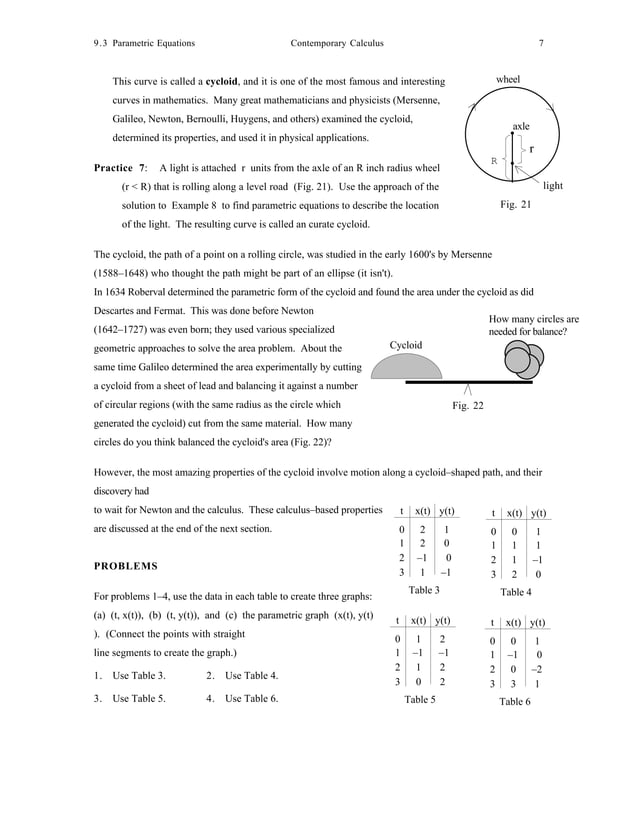 Parametric equations | PDF