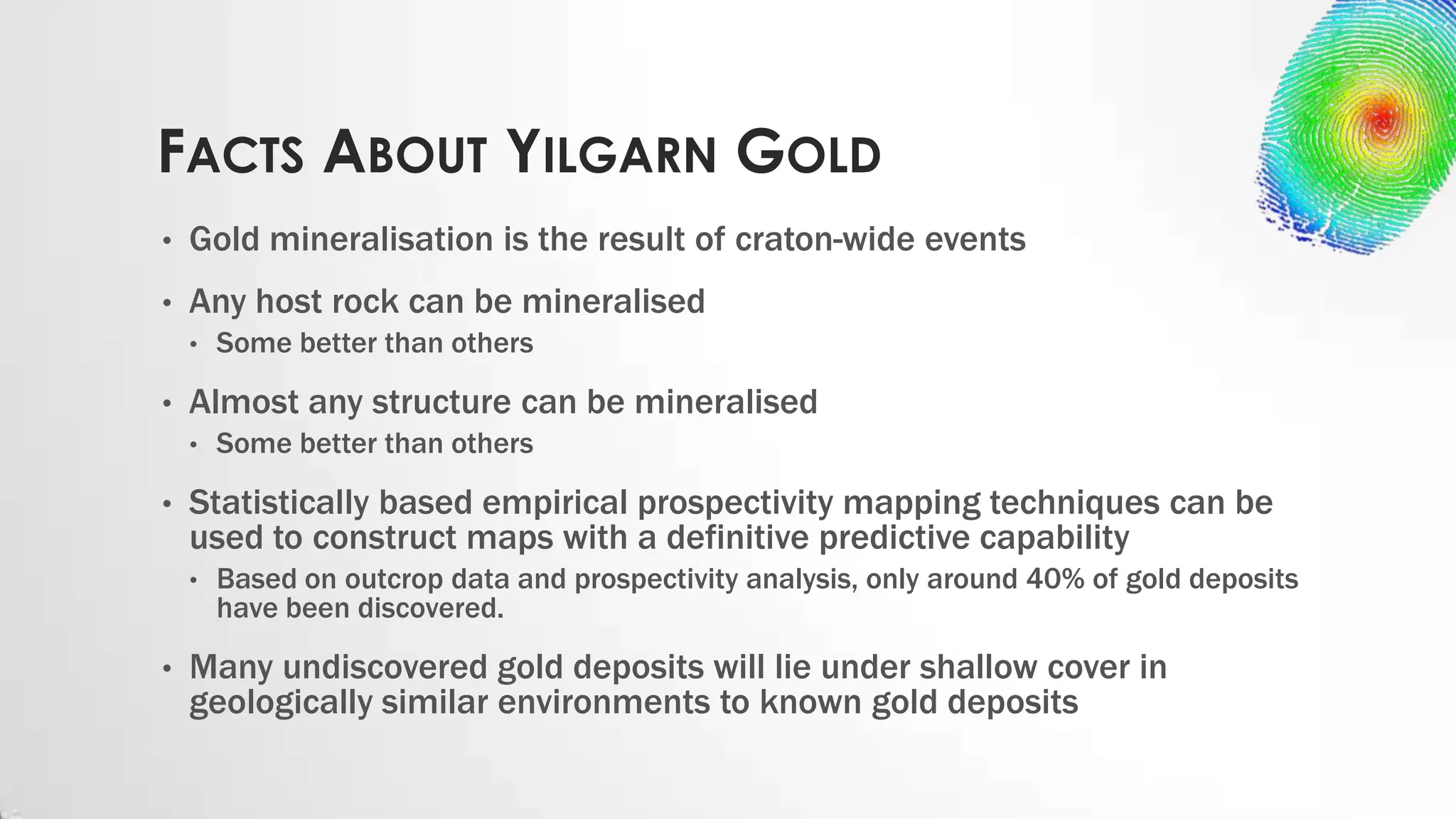 Parametric fingerprint based gold exploration tenement assessment | PPT