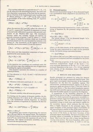 Parametric instability of tapered beam by Finite Element Method | PDF