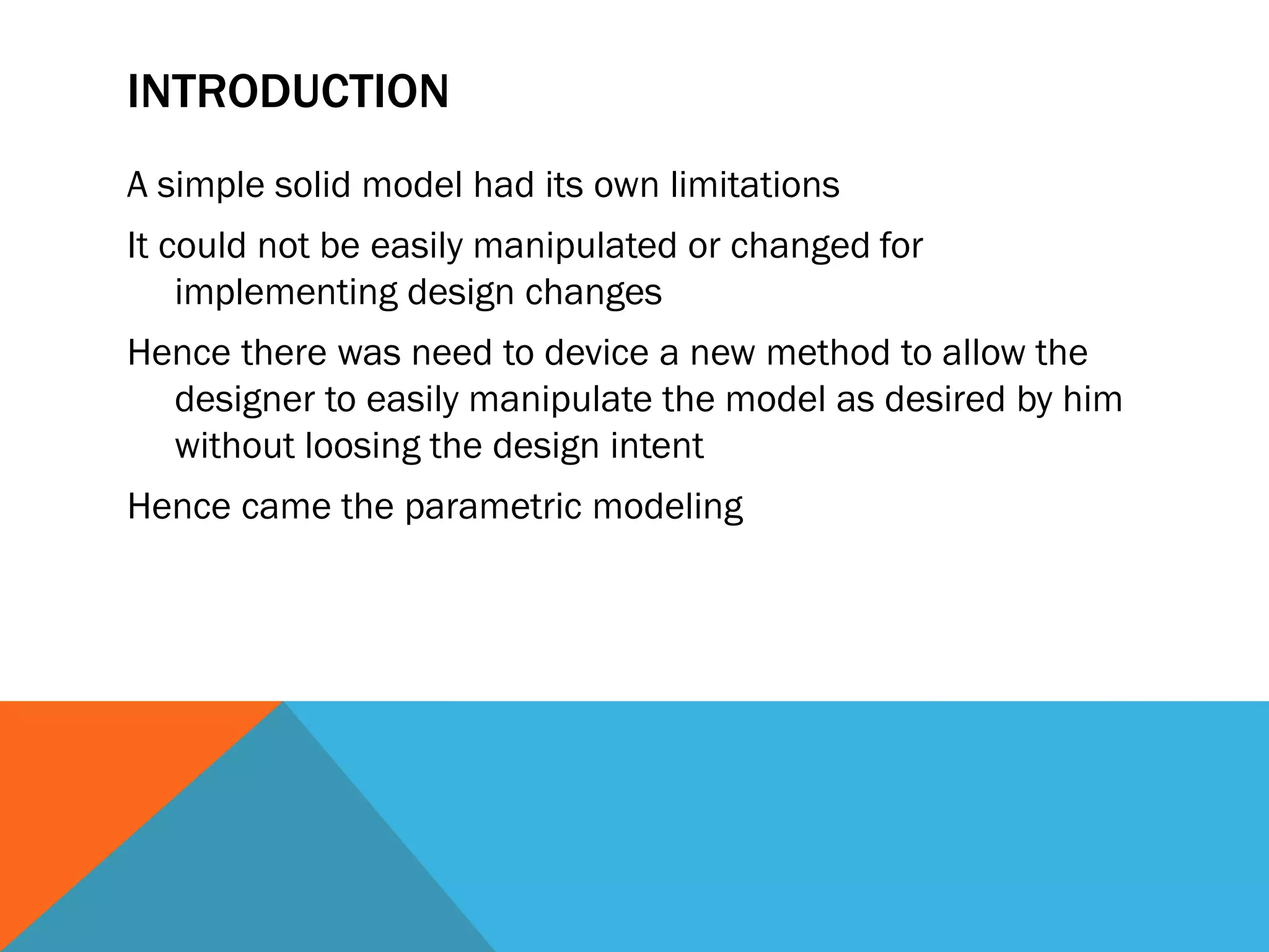 Parametric Modelling Ppt