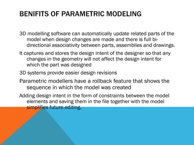 Parametric modelling | PPTX