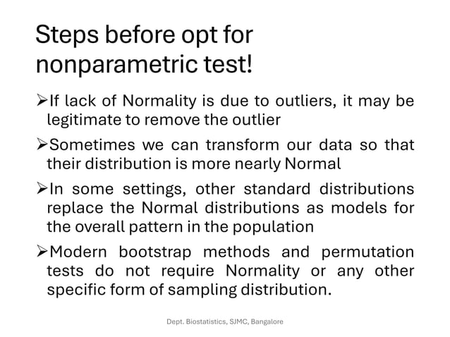 Parametric & Non-Parametric tests SPSS WORKSHOPpdf | PDF | Lung and ...
