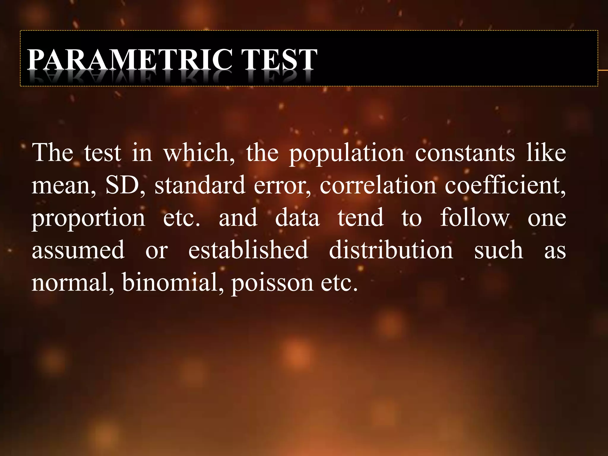Parametric And Non Parametric Pptx
