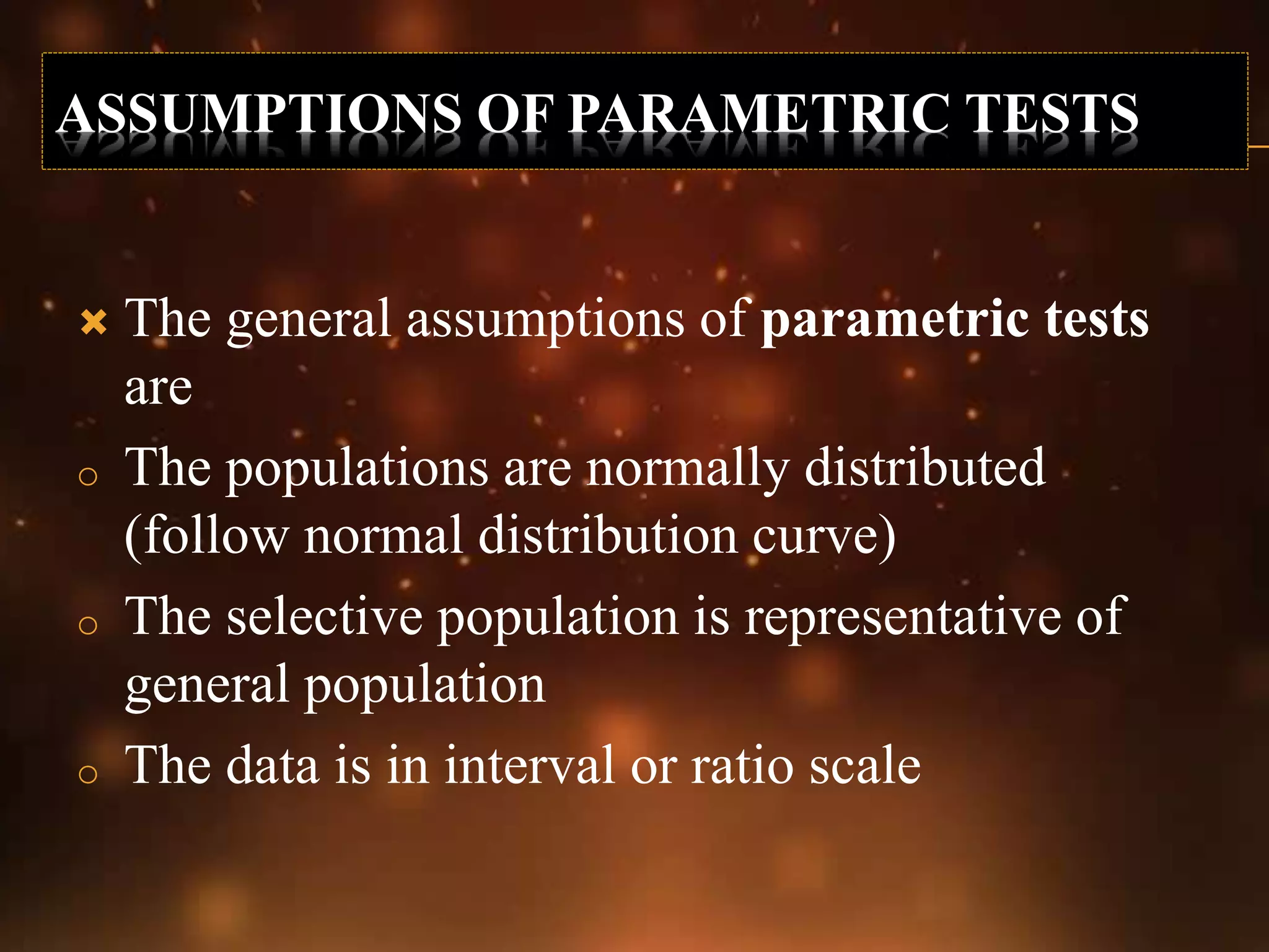 Parametric & non parametric | PPTX