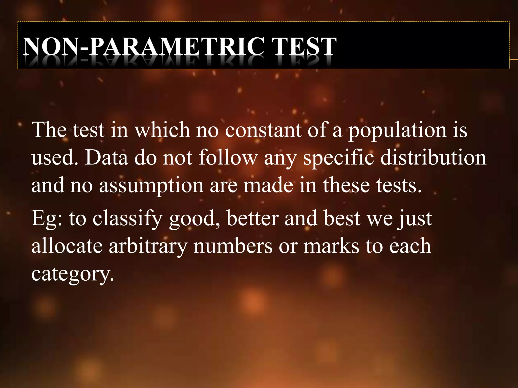 Parametric & non parametric | PPTX