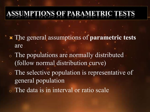 Parametric & non parametric | PPTX | Physics | Science