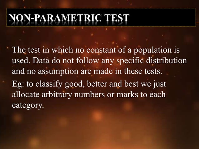 Parametric & non parametric | PPTX | Physics | Science