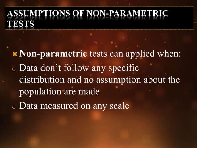 Parametric & non parametric | PPTX | Physics | Science