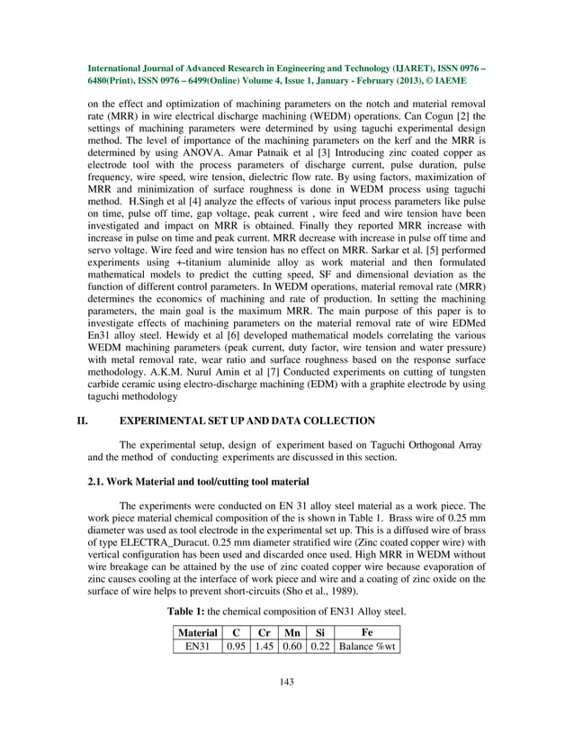 Parametric Optimization For Cutting Speed A Statistical Regression