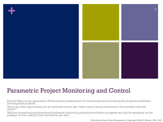 Parametric project metrics | PPT