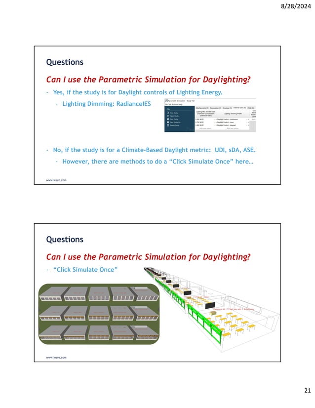 Parametric Simulation with IESVE Software | PDF | 3-D Graphics ...
