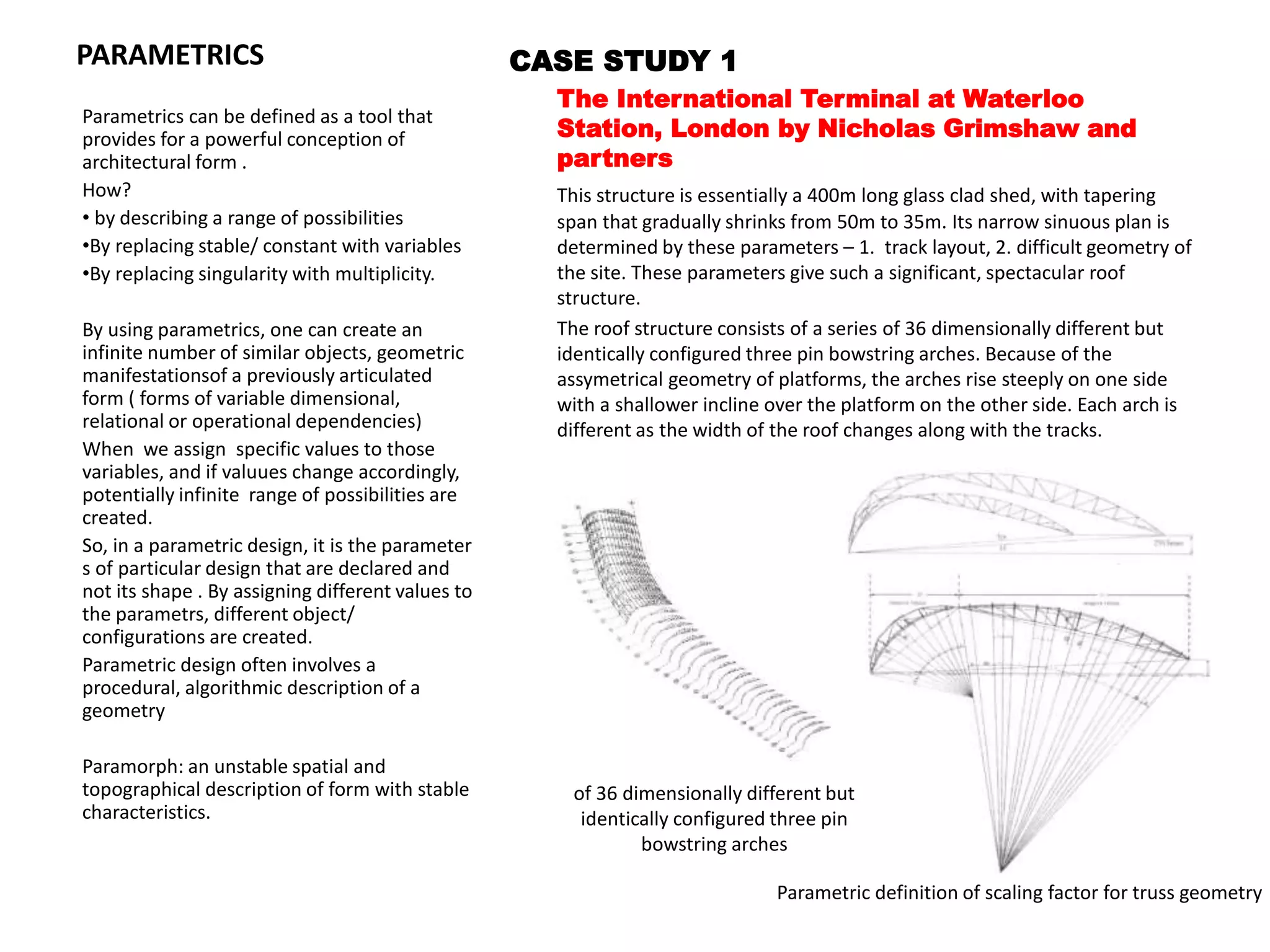 Parametrics in architecture | PPTX