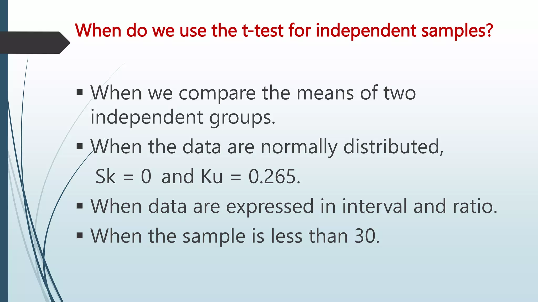PARAMETRIC STATISTICS .pptx | Educational Assessment | Education