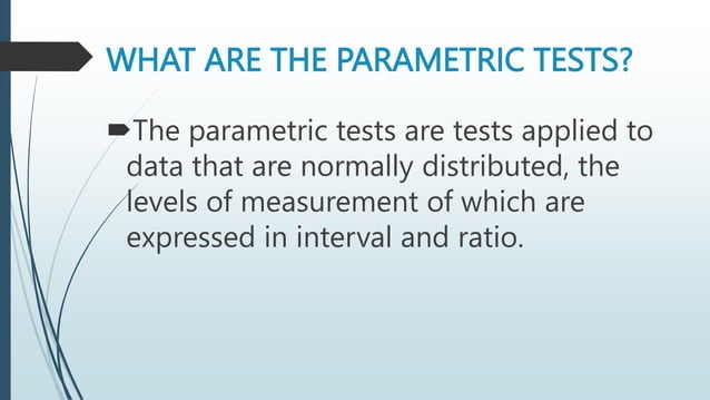 PARAMETRIC STATISTICS .pptx