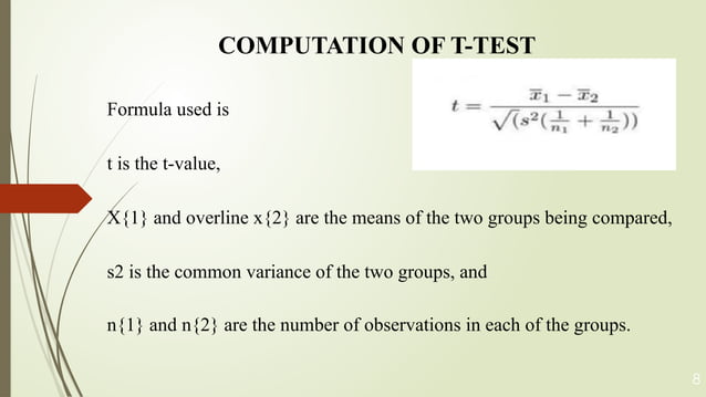PARAMETRIC student test presentation (ppt) | PPT