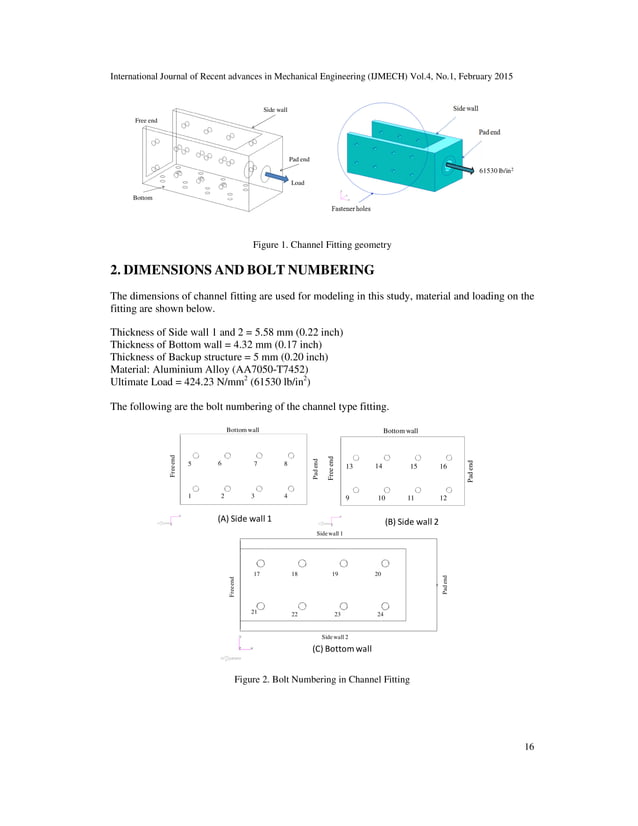 PARAMETRIC STUDIES ON THE EFFECT OF FOUR TYPES OF FASTENER MODELING IN CHANNEL TYPE TENSION ...